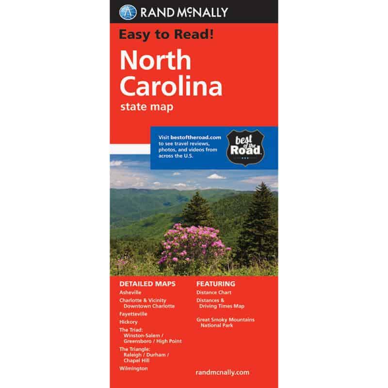 Rand McNally - North Carolina, Easy to Read - Folding Travel Map - The ...