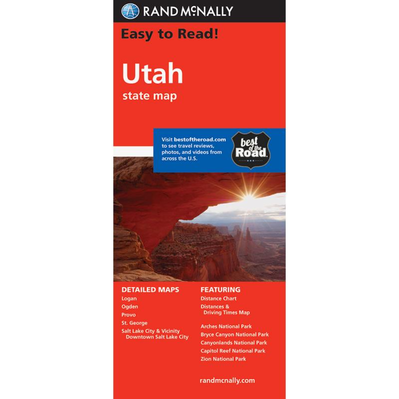 Rand McNally - Utah, Easy to Read - Folding Travel Map - The Map Shop