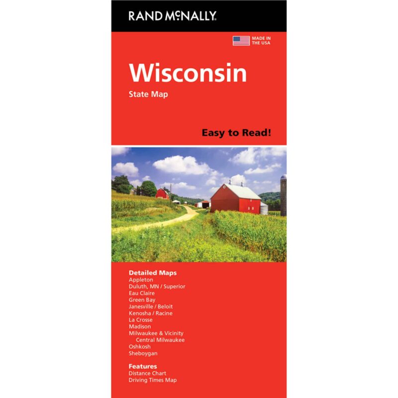 Rand McNally - Wisconsin, Easy to Read - Folding Map