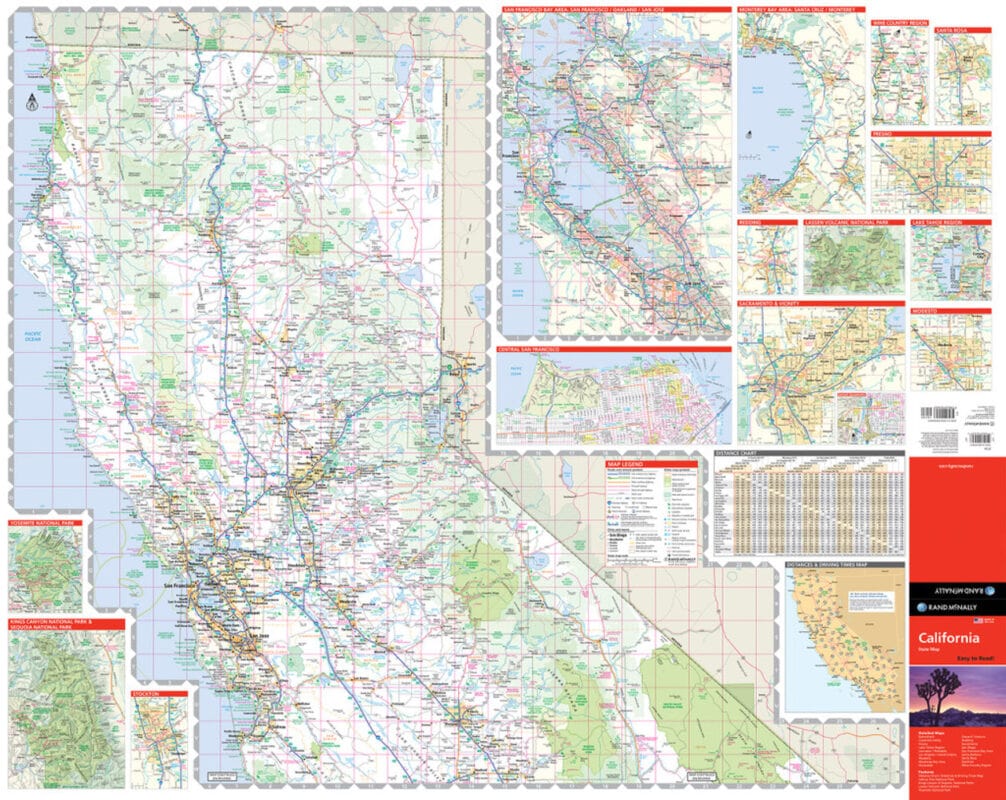 Rand McNally - California, Easy to Read - Folding Map