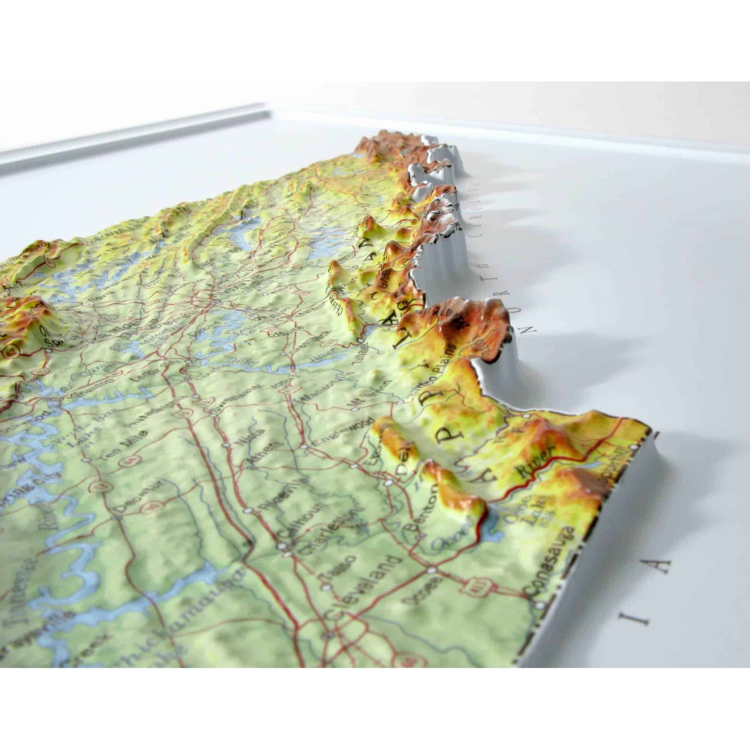 Tennessee Raised Relief Map by Hubbard Scientific - The Map Shop