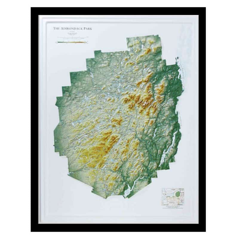 Adirondack Park Raised Relief Map by Hubbard Scientific - The Map Shop
