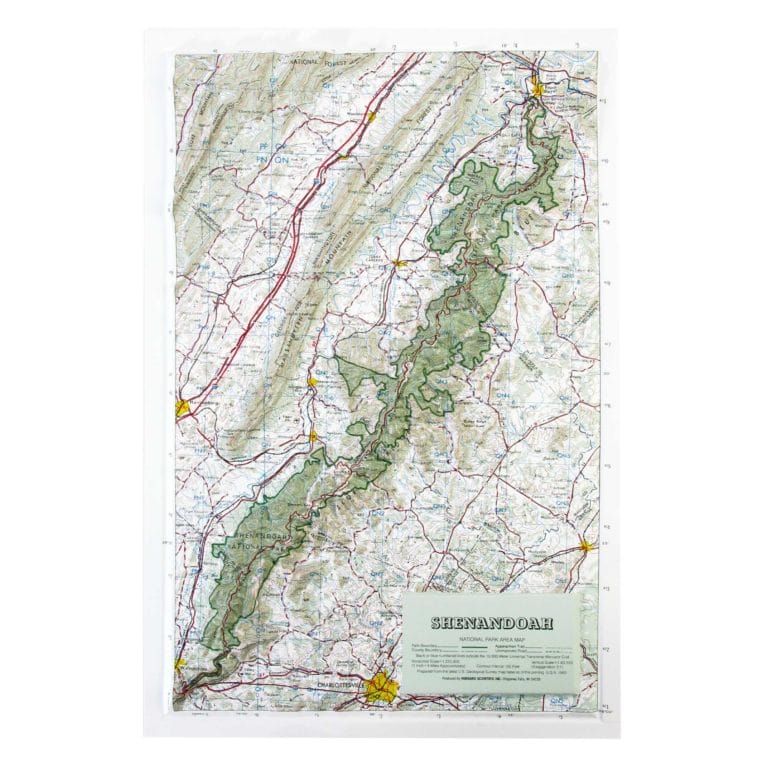 Shenandoah National Park Raised Relief Map - The Map Shop