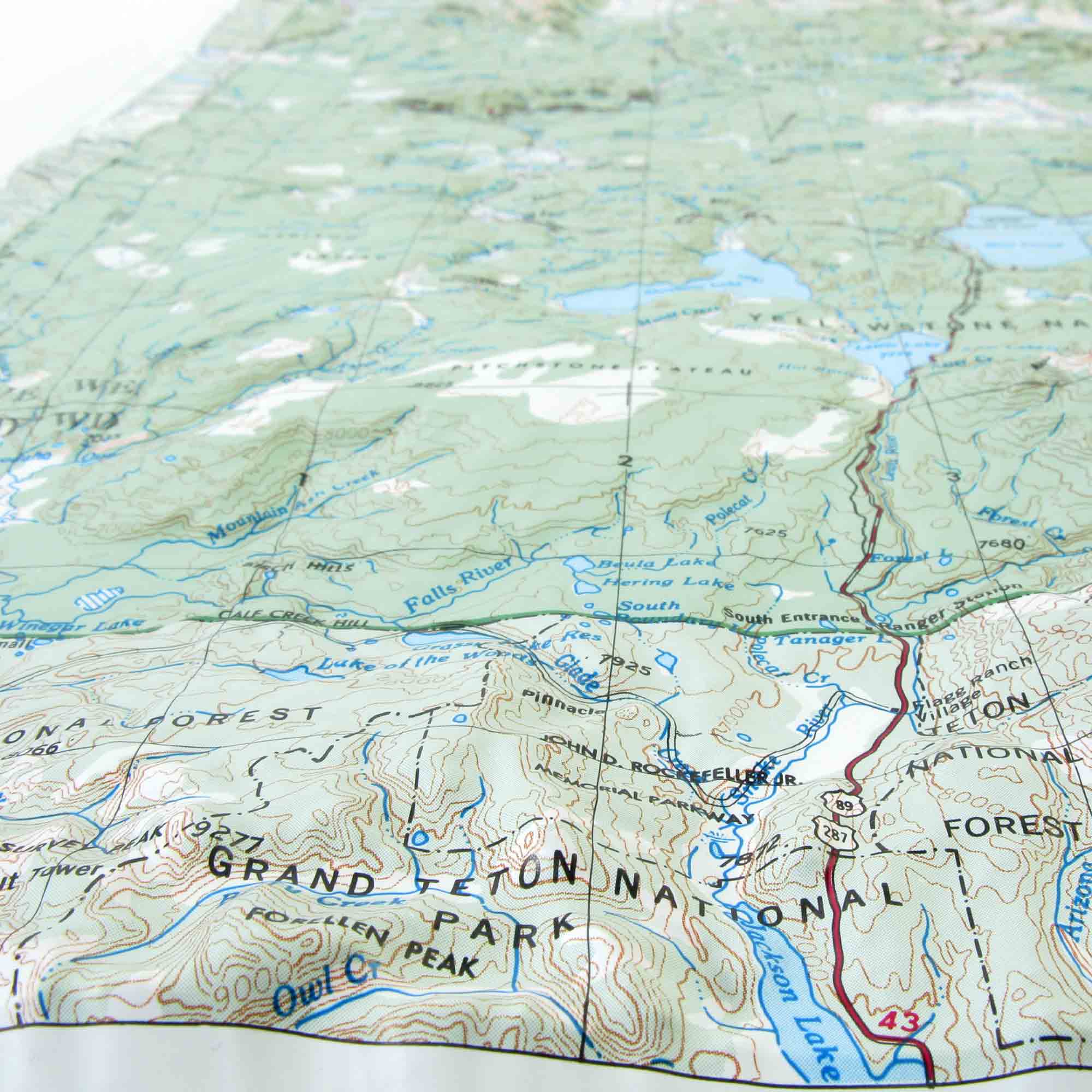 Yellowstone National Park Raised Relief Map by Hubbard Scientific - The ...