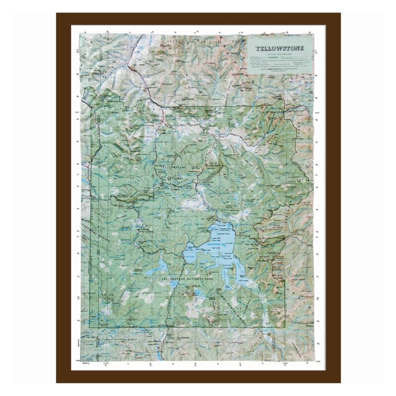 Yellowstone National Park Raised Relief Map by Hubbard Scientific - The ...