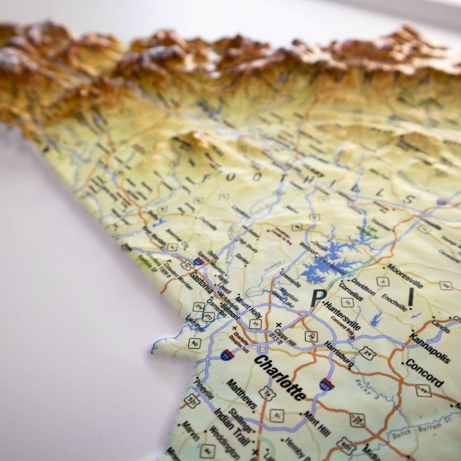 North Carolina Raised Relief Map by Hubbard Scientific - The Map Shop