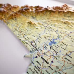 North Carolina Raised Relief Map by Hubbard Scientific - The Map Shop