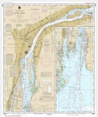NOAA Chart - Detroit River - 14848 - The Map Shop