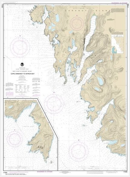 NOAA Chart - West Coast of Baranof Island Cape Ommaney to Byron Bay ...