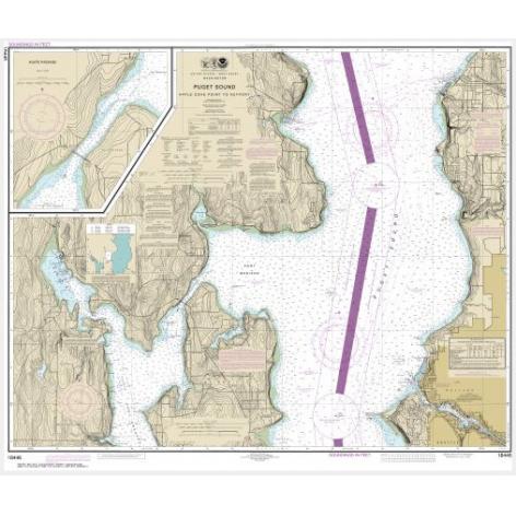 NOAA Chart - Puget Sound-Apple Cove Point to Keyport; Agate Passage ...