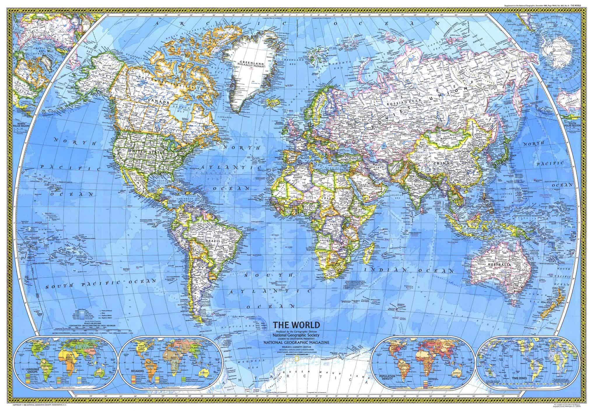 National Geographic Wall Map Mural