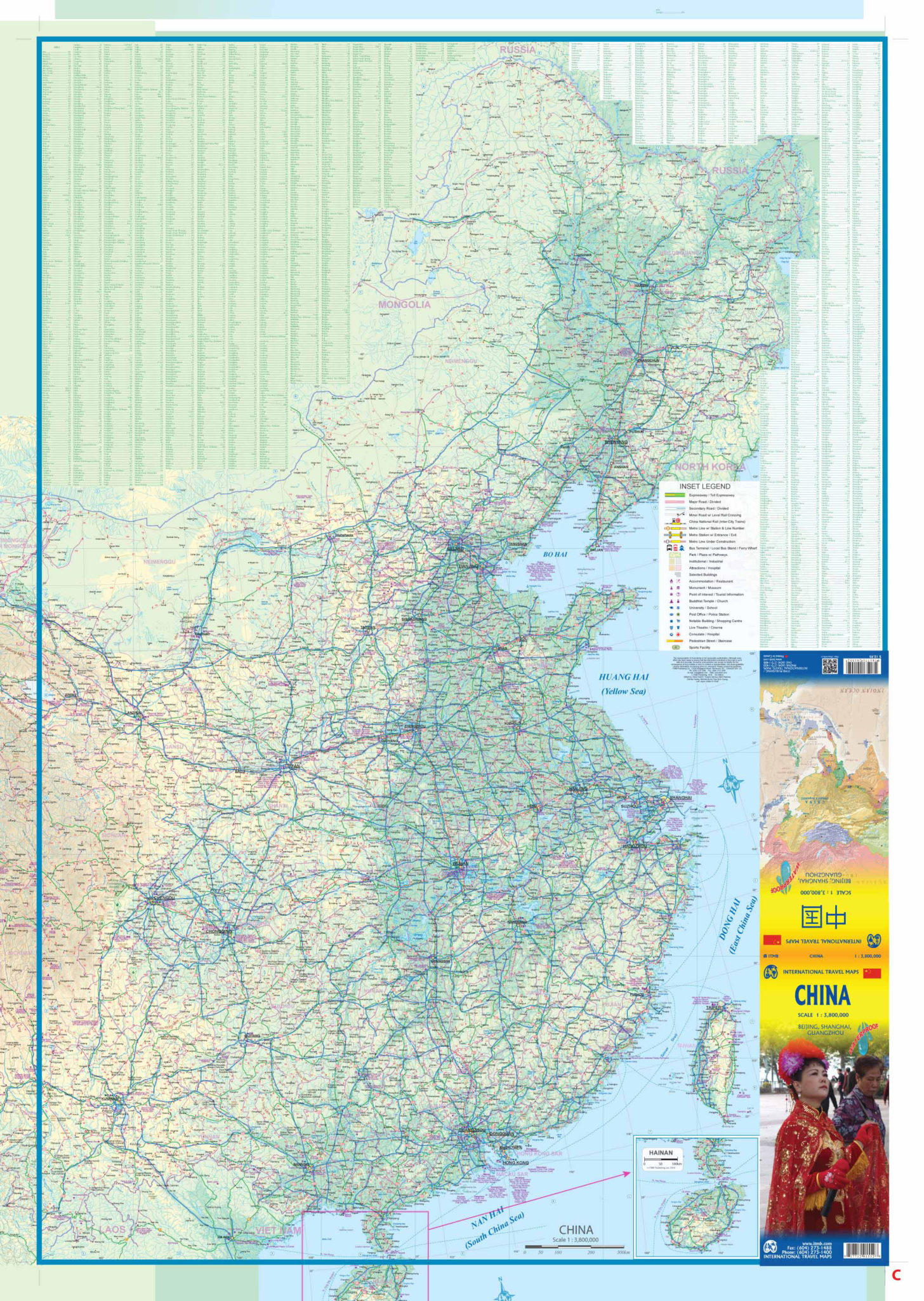 ITMB - China - Folding Travel Map - The Map Shop