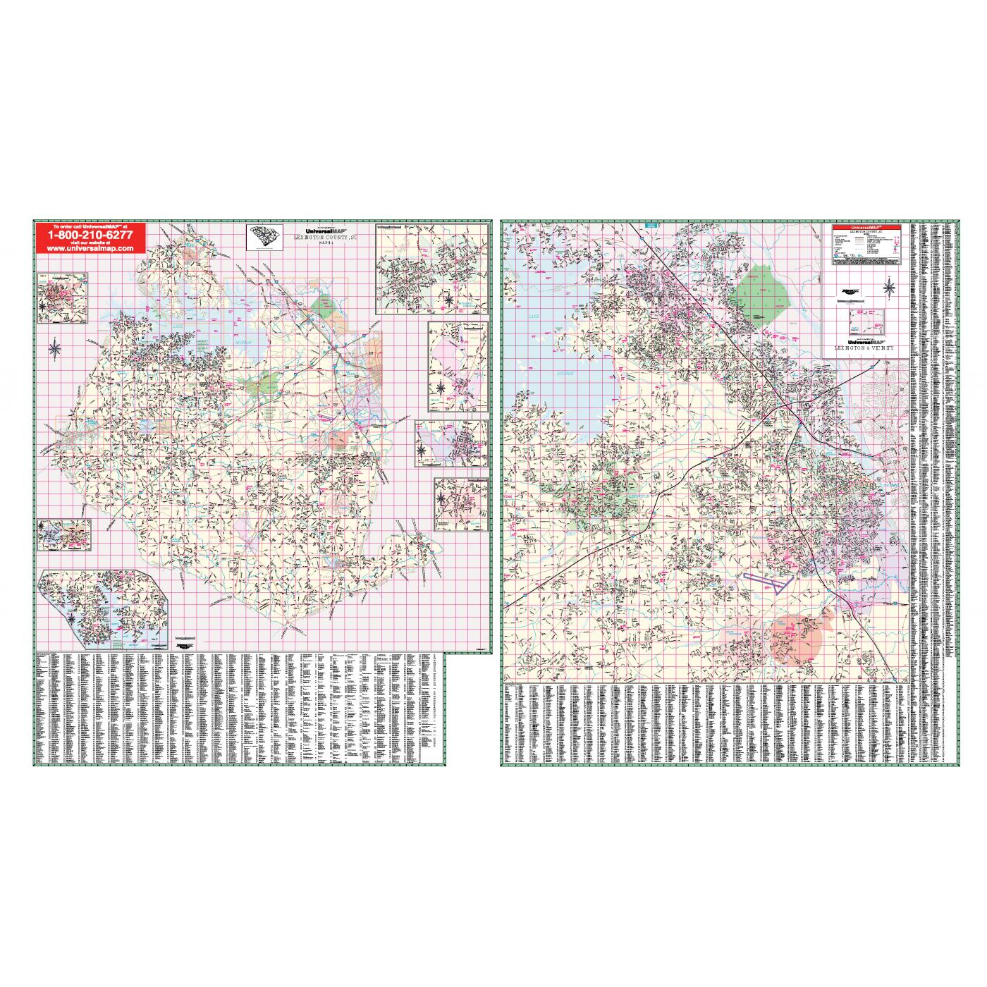 Lexington County, SC Wall Map by Kappa - The Map Shop