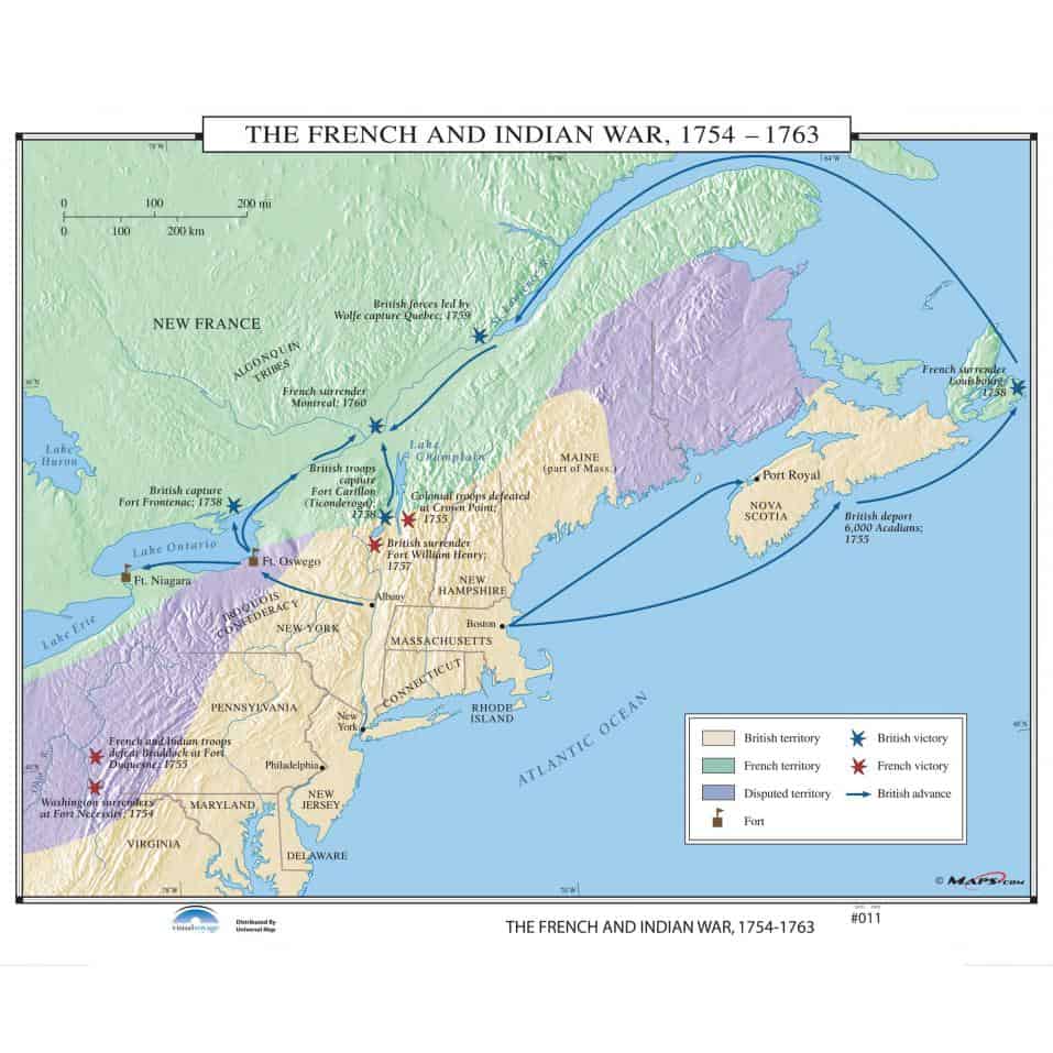 #011 The French & Indian War, 1754-1763 - The Map Shop