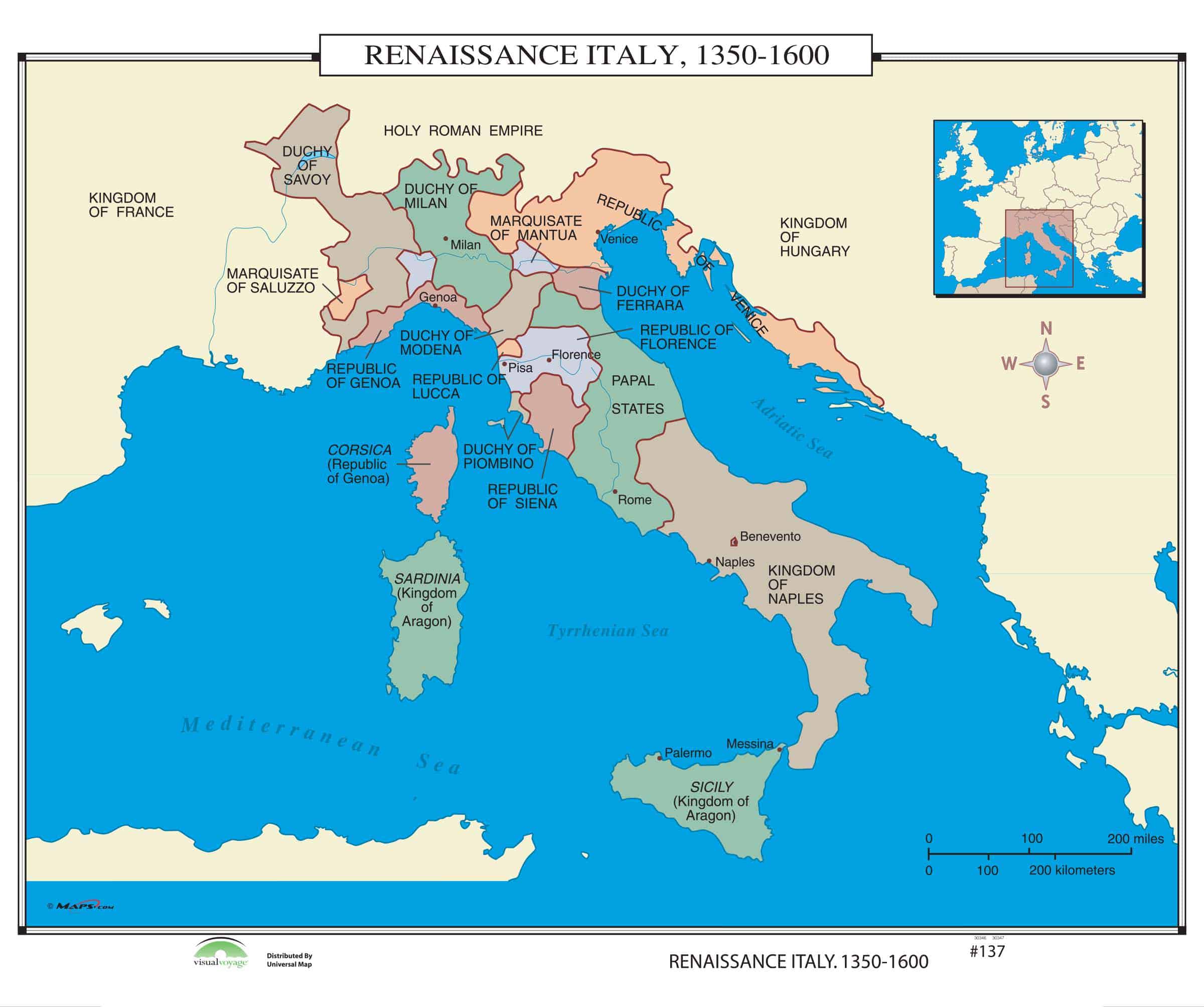  137 Renaissance Italy 1350 1600 The Map Shop