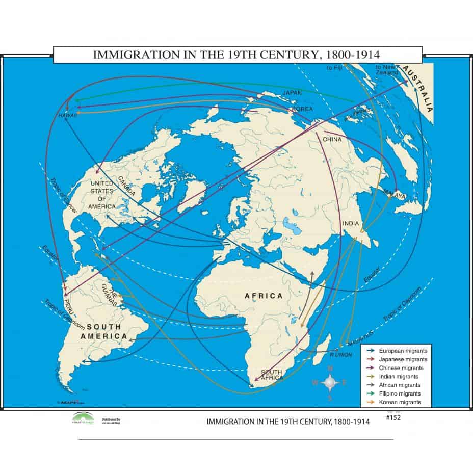 #152 Immigration in the 19th Century, 1800-1914 - The Map Shop