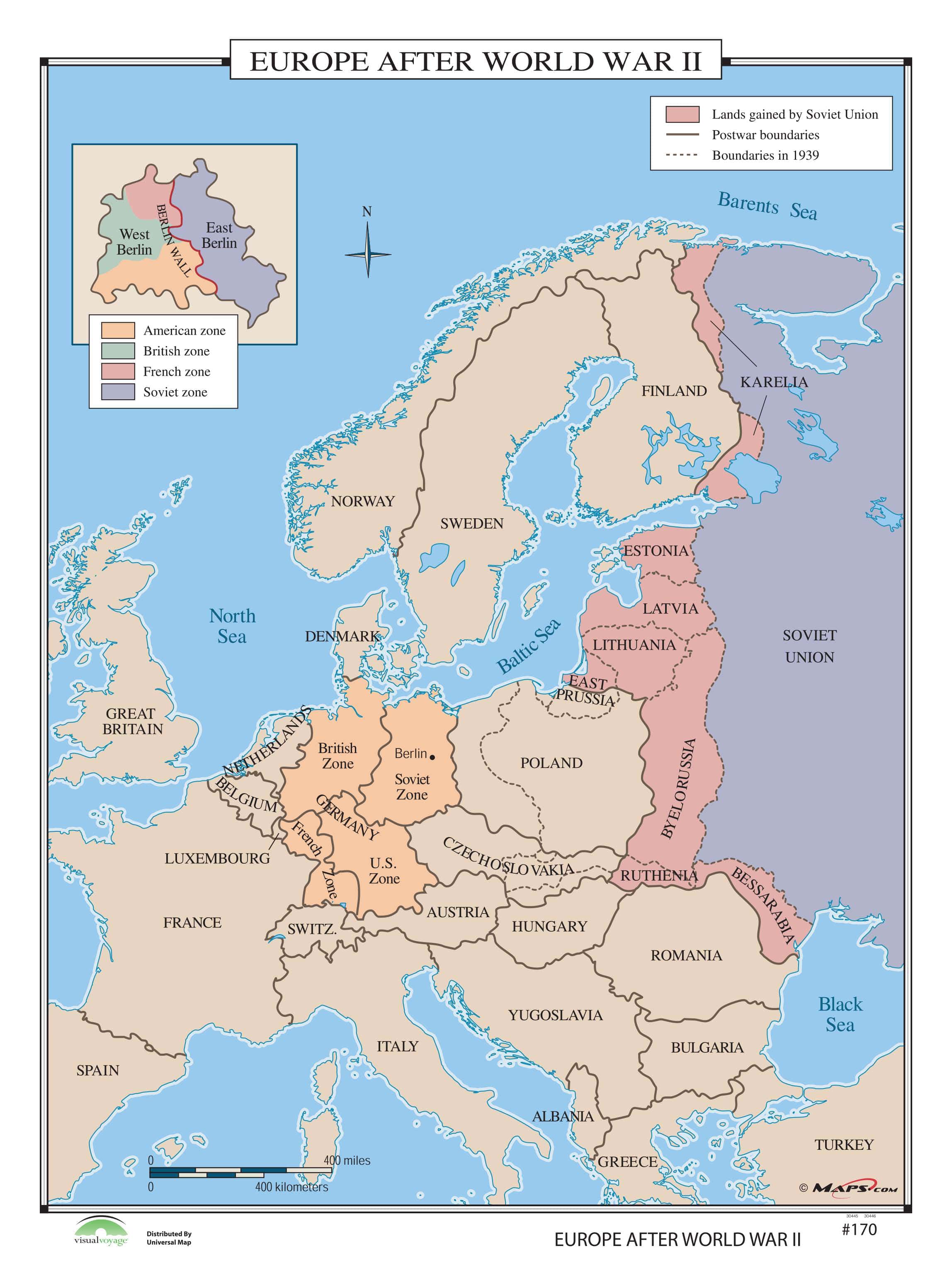 170 Europe After World War II The Map Shop 170 Europe After World War II The Map Shop