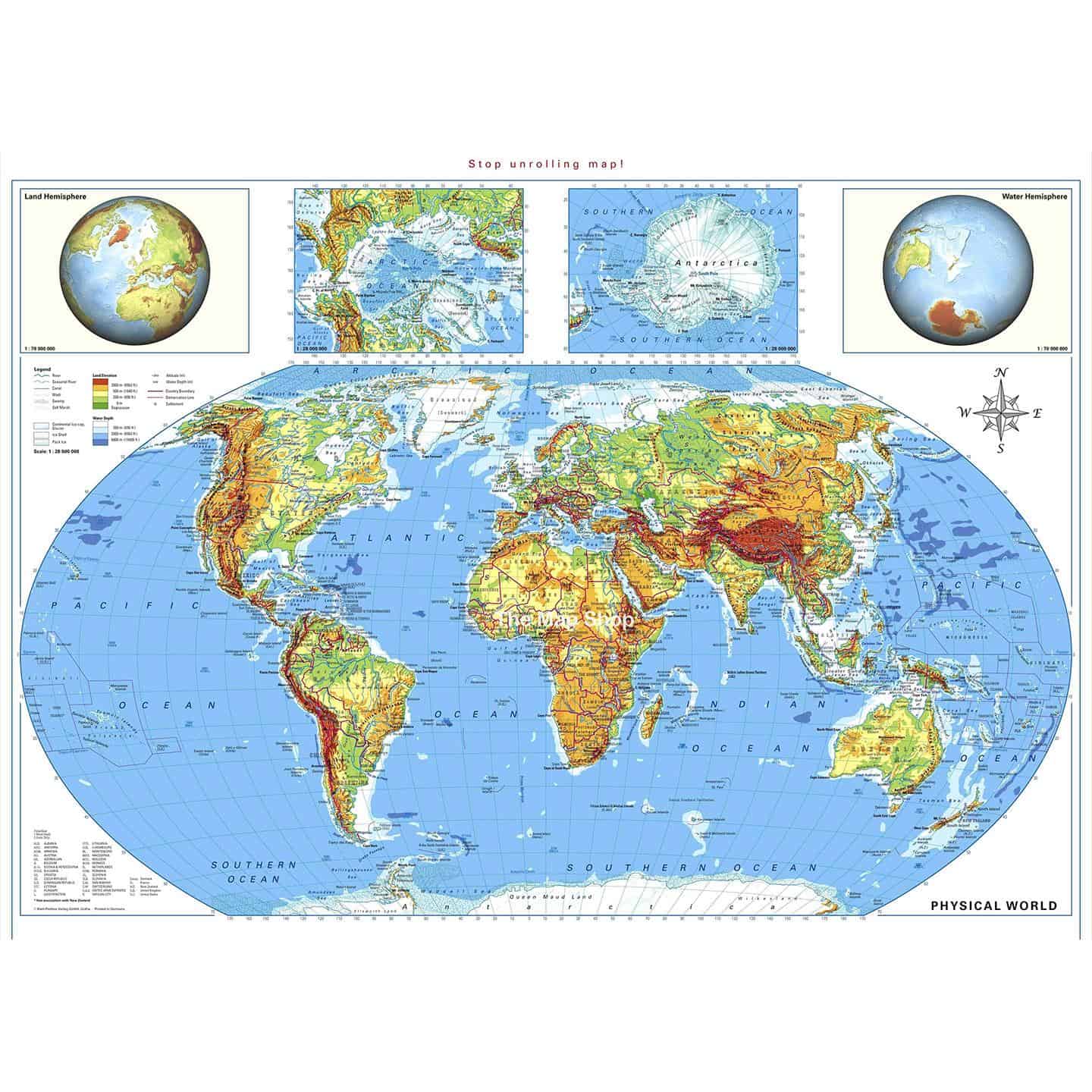 World Political & World Physical Maps - The Map Shop