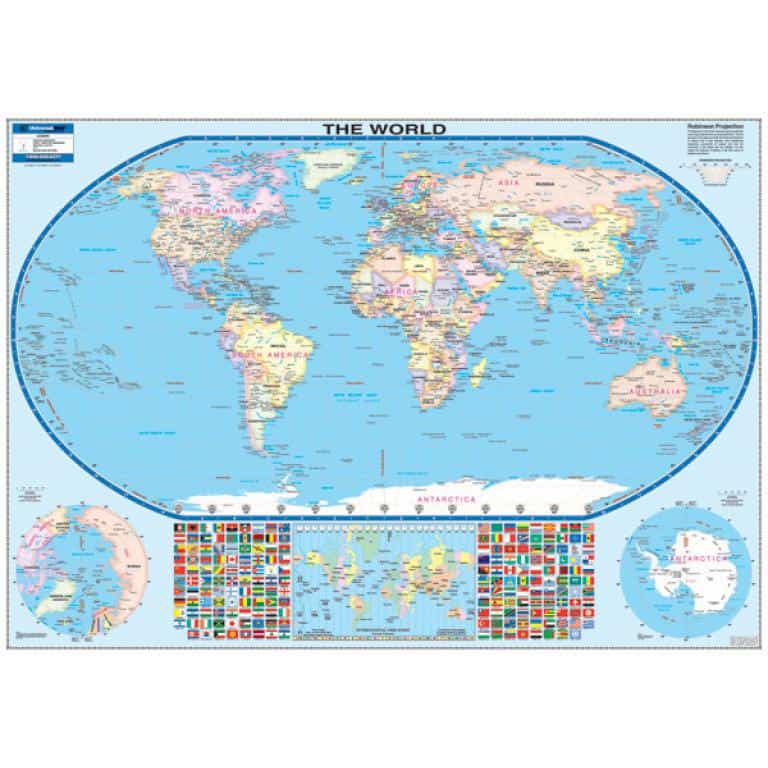 World Large Scale Wall Map - The Map Shop