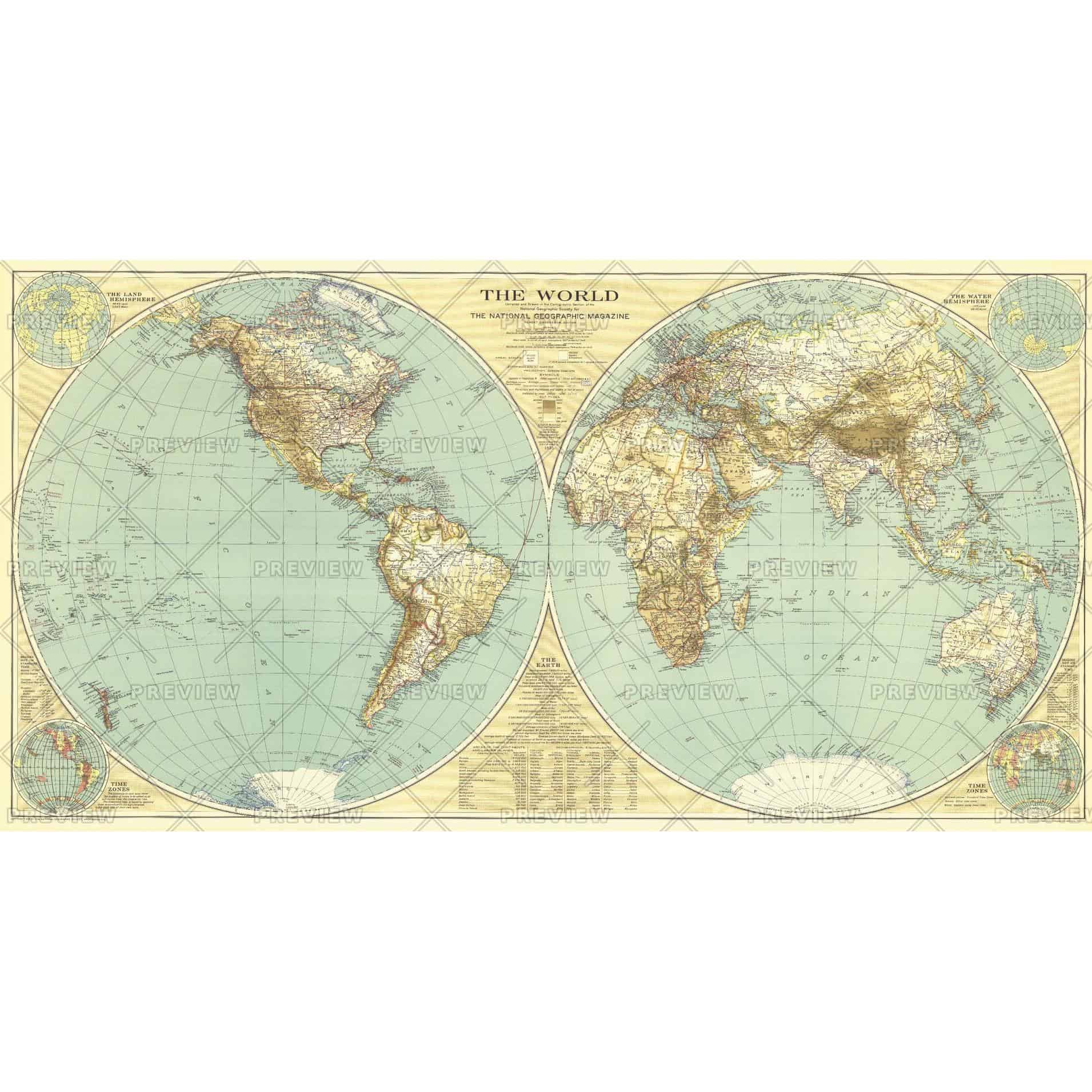 World - Published 1935 - The Map Shop