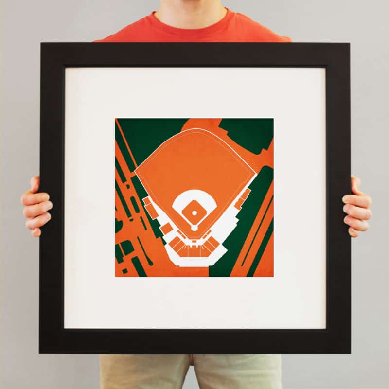 Alex Rodriguez Park at Mark Light Field Map Art by City Prints - The ...