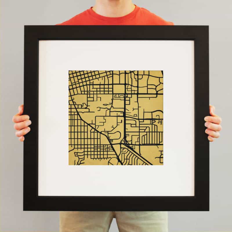 University of Colorado Boulder Campus Map Art by City Prints - The Map Shop