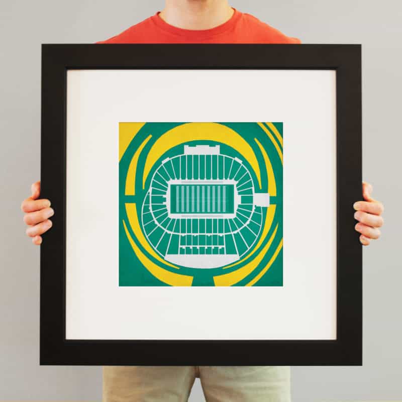 Autzen Stadium Map Art by City Prints - The Map Shop