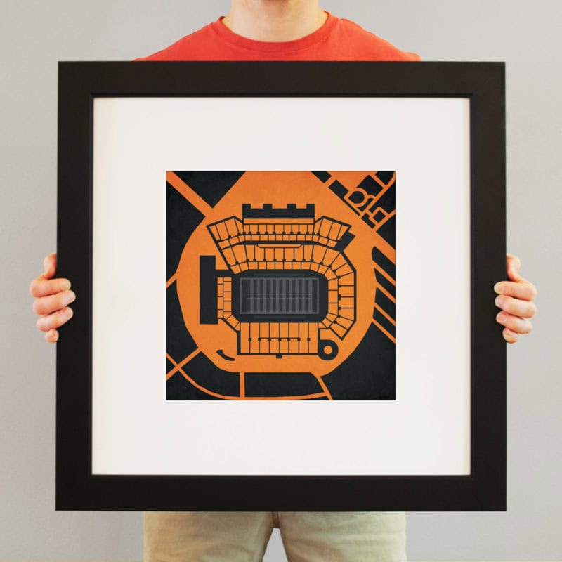 Reser Stadium Map Art by City Prints - The Map Shop