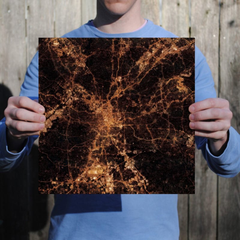 City at Night Maps: Satellite Images of Cities at Night - Map Shop