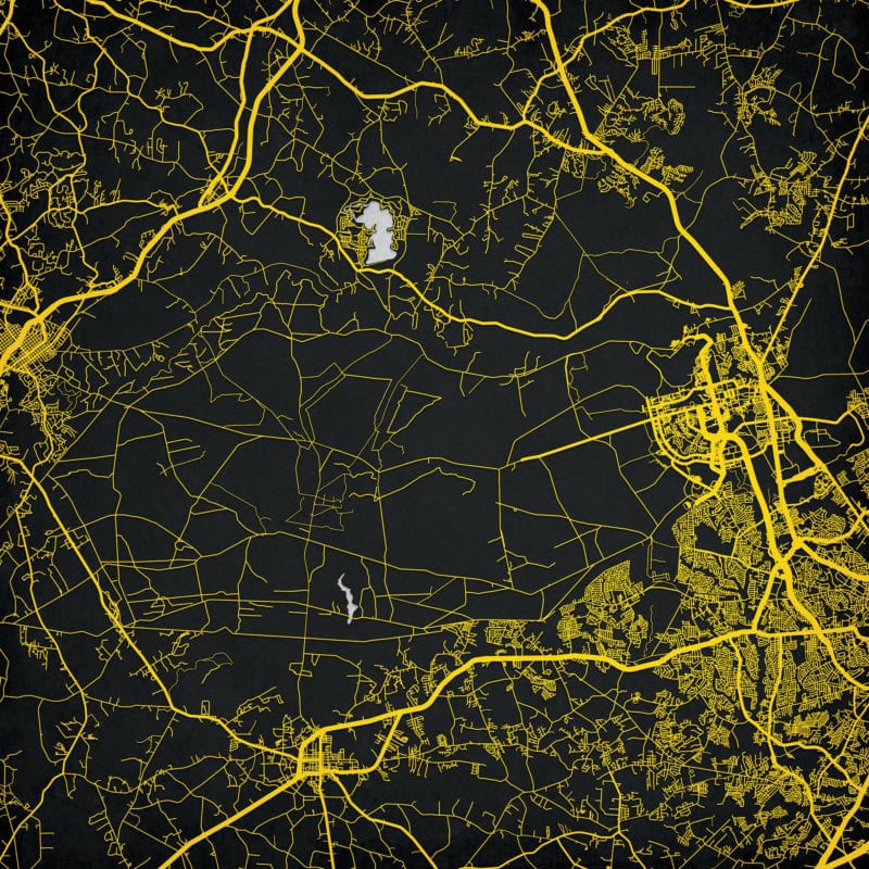 Fort Bragg Map Art by City Prints - The Map Shop