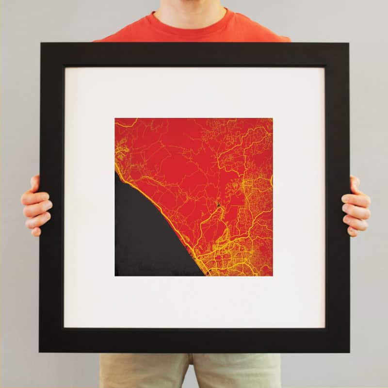 Camp Pendleton Map Art by City Prints - The Map Shop