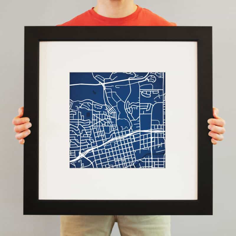 University of Nevada, Reno Campus Map Art by City Prints - The Map Shop