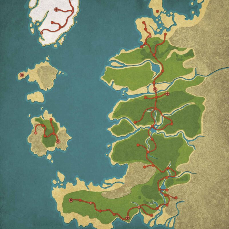 Fable, Albion Map Art by City Prints - The Map Shop