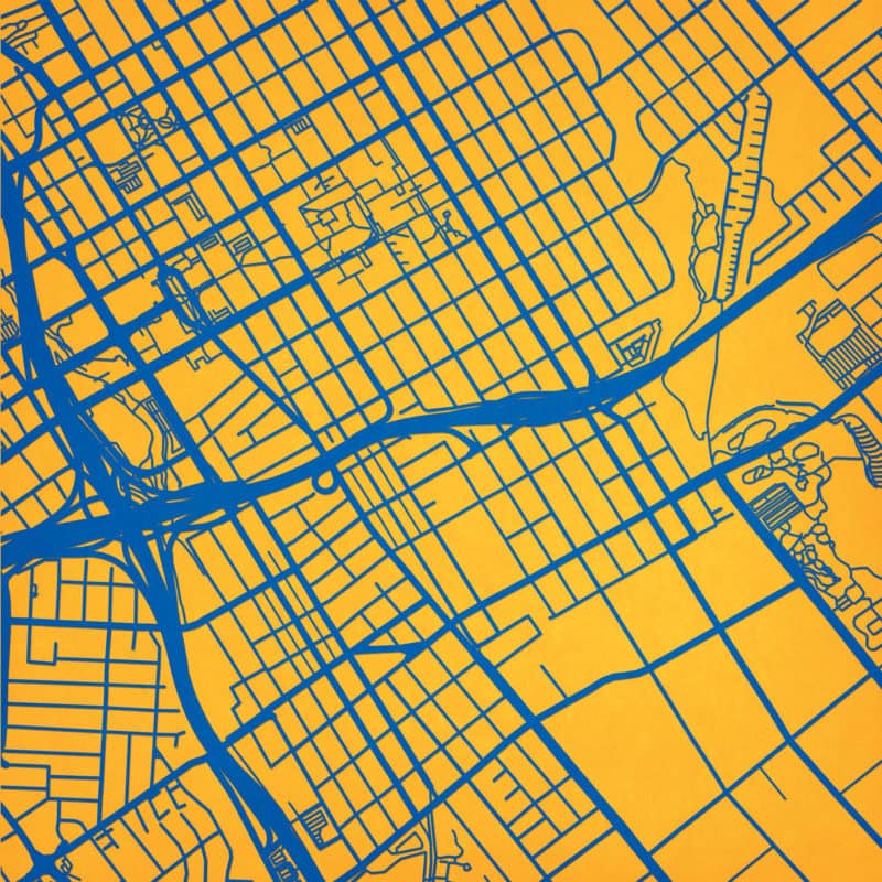 San Jose State University Campus Map Art by City Prints - The Map Shop