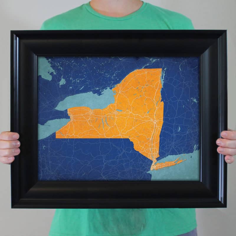 New York Map Art by City Prints - The Map Shop