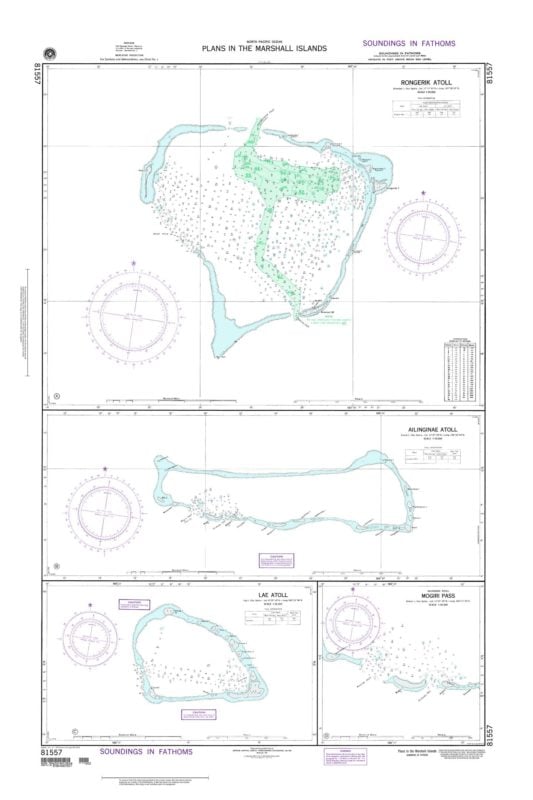 NGA Chart - Rongerik Atoll, Marshall Islands - 81557 - The Map Shop