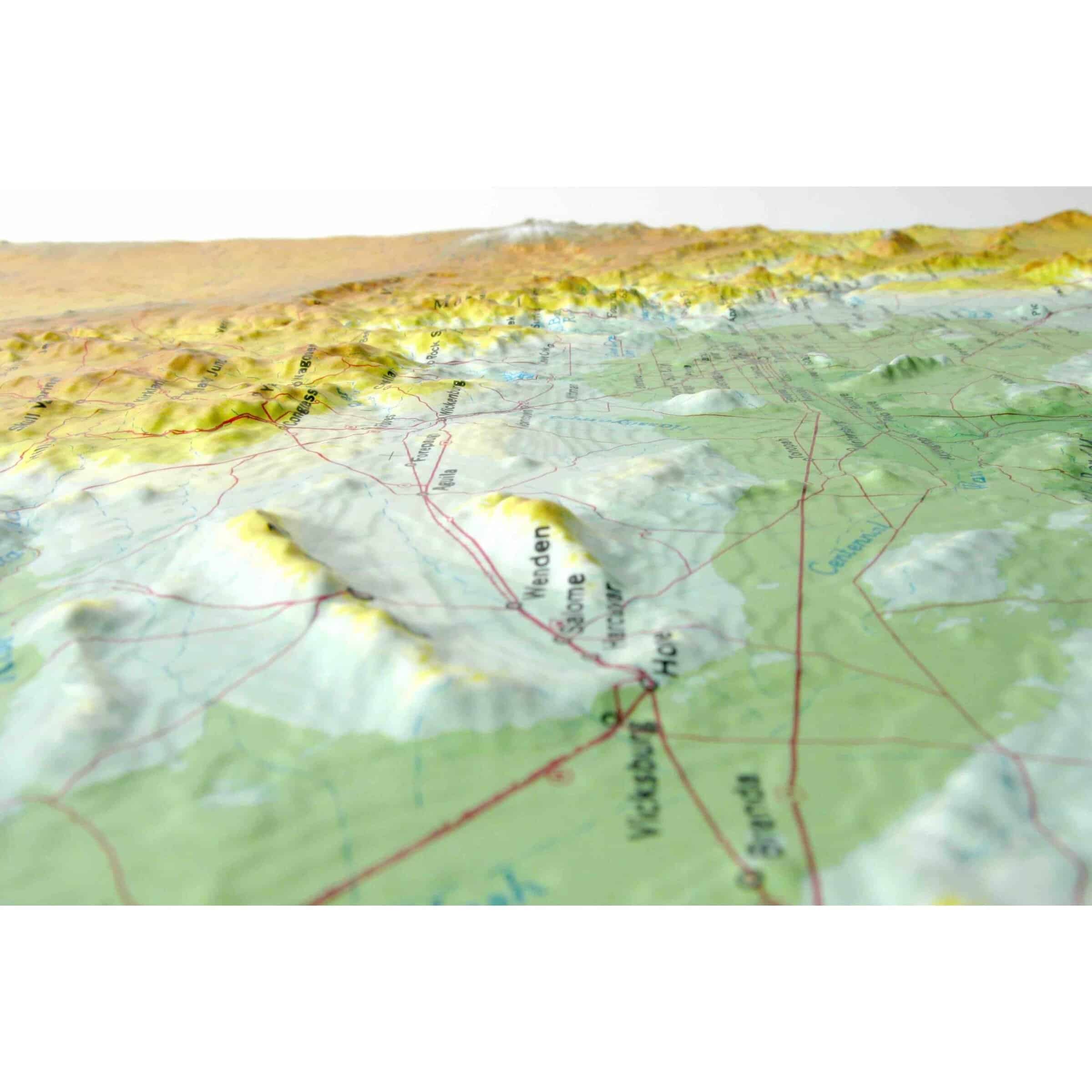 Arizona Raised Relief Map by Hubbard Scientific - The Map Shop