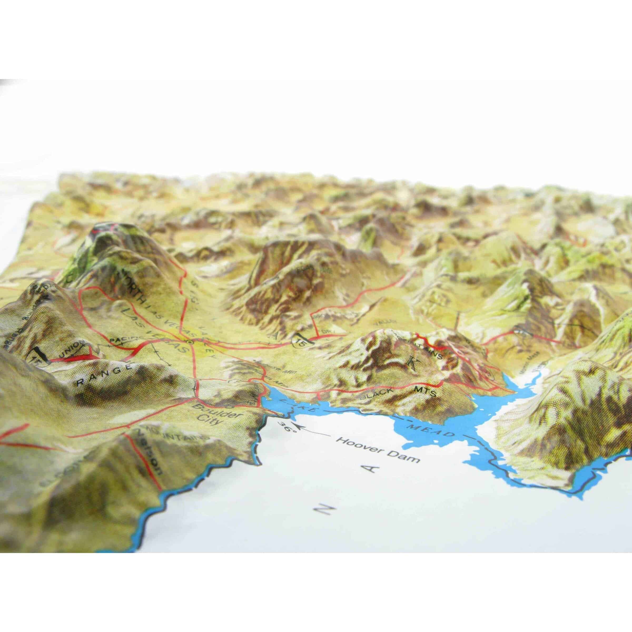 Nevada Satellite Raised Relief Map by Hubbard Scientific - The Map Shop