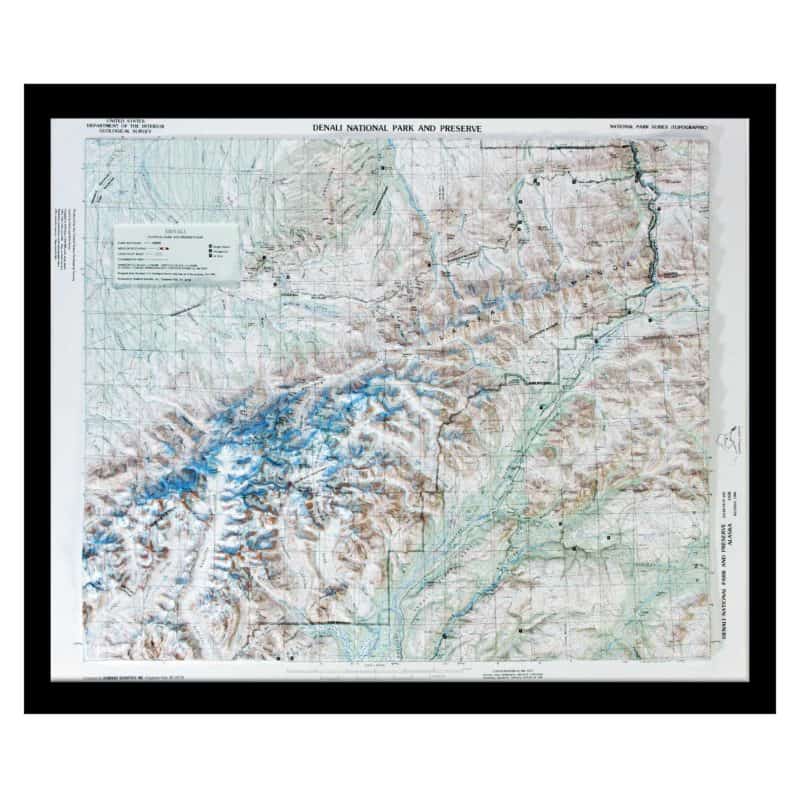 Denali National Park Raised Relief Map by Hubbard Scientific - The Map Shop