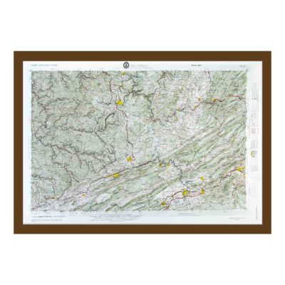 Bluefield, WV Regional Raised Relief Map by Hubbard Scientific - The ...