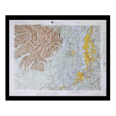 Seattle, WA Regional Raised Relief Map by Hubbard Scientific - The Map Shop