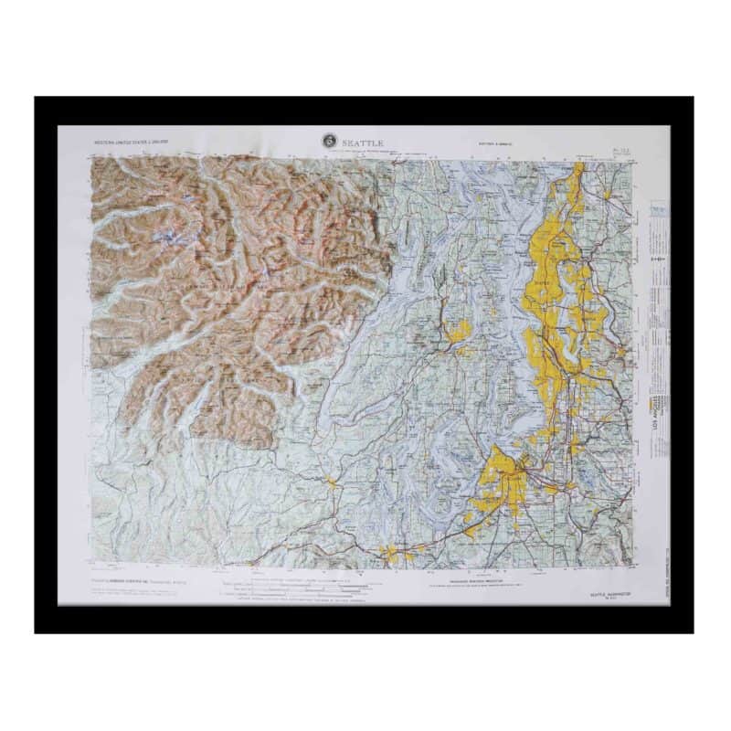 Seattle, WA Regional Raised Relief Map by Hubbard Scientific - The Map Shop