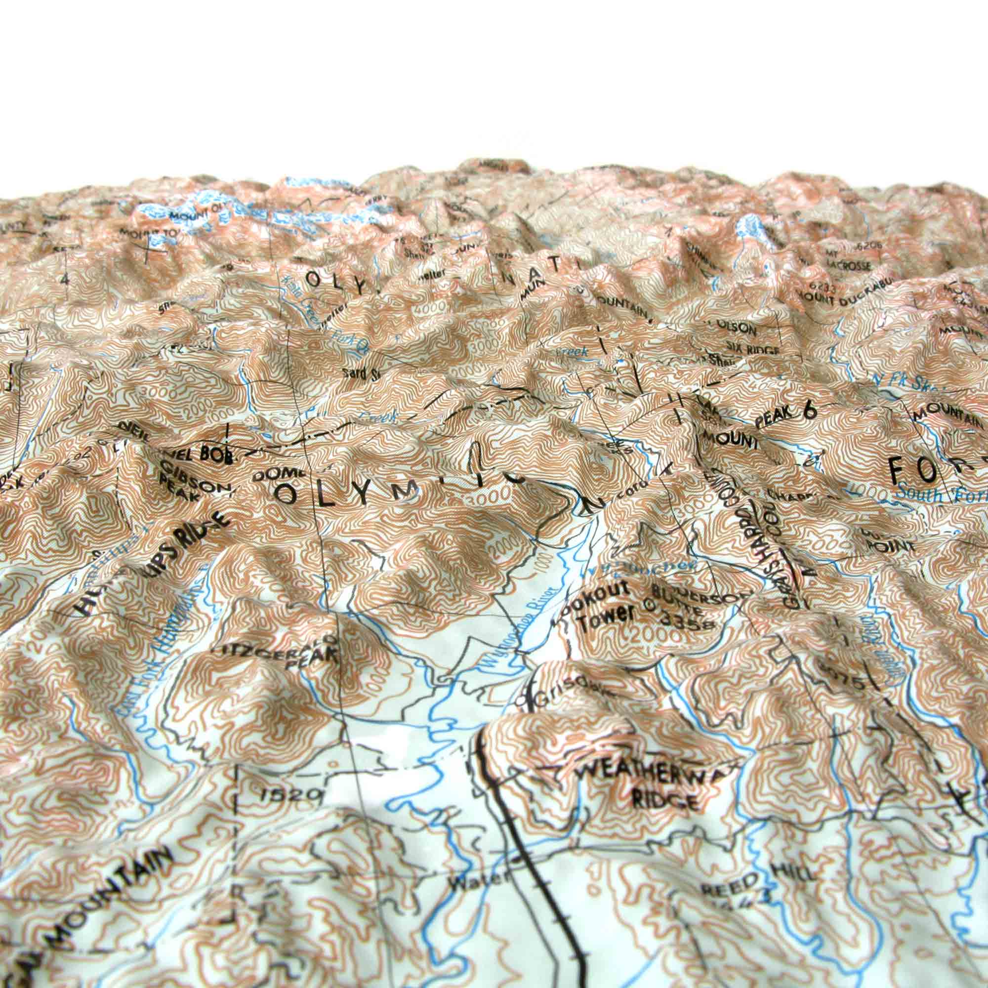 Seattle, WA Regional Raised Relief Map by Hubbard Scientific - The Map Shop