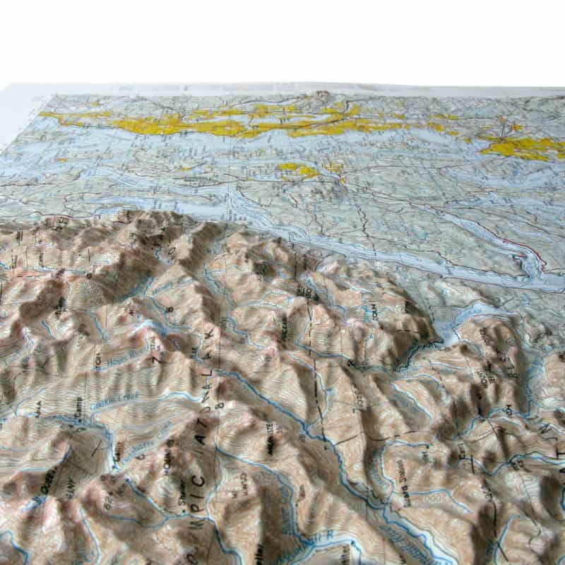 Seattle, WA Regional Raised Relief Map by Hubbard Scientific - The Map Shop