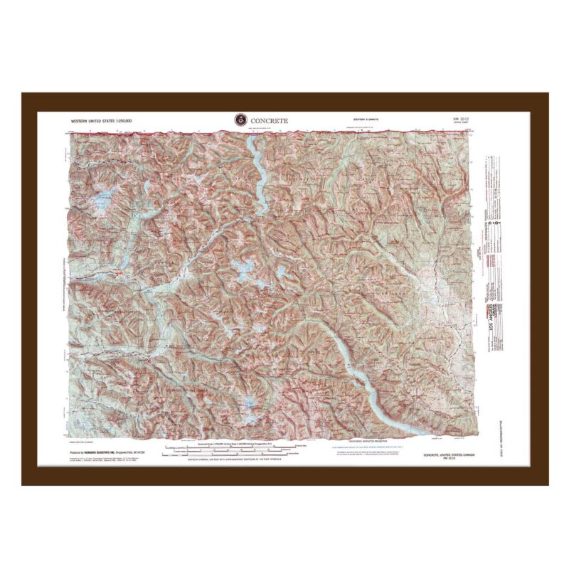 Concrete, WA Regional Raised Relief Map by Hubbard Scientific - The Map ...