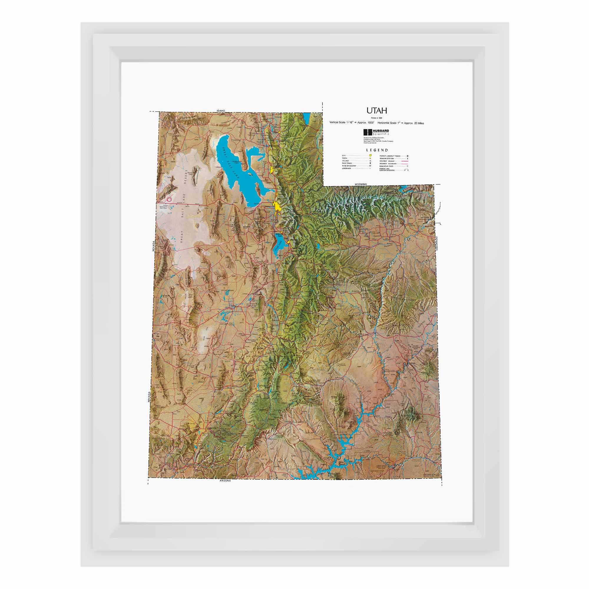 Utah NCR Series Raised Relief Map by Hubbard Scientific - The Map Shop