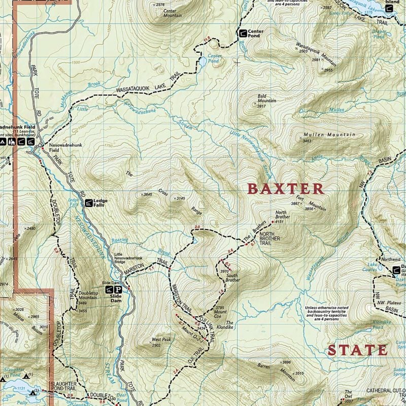 National Geographic - Baxter State Park - Folding Map