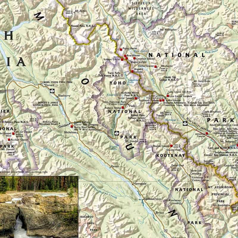 National Geographic - Canadian Rockies - Folding Map