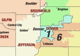 Colorado 2024 Congressional Districts Wall Map by MapShop - The Map Shop