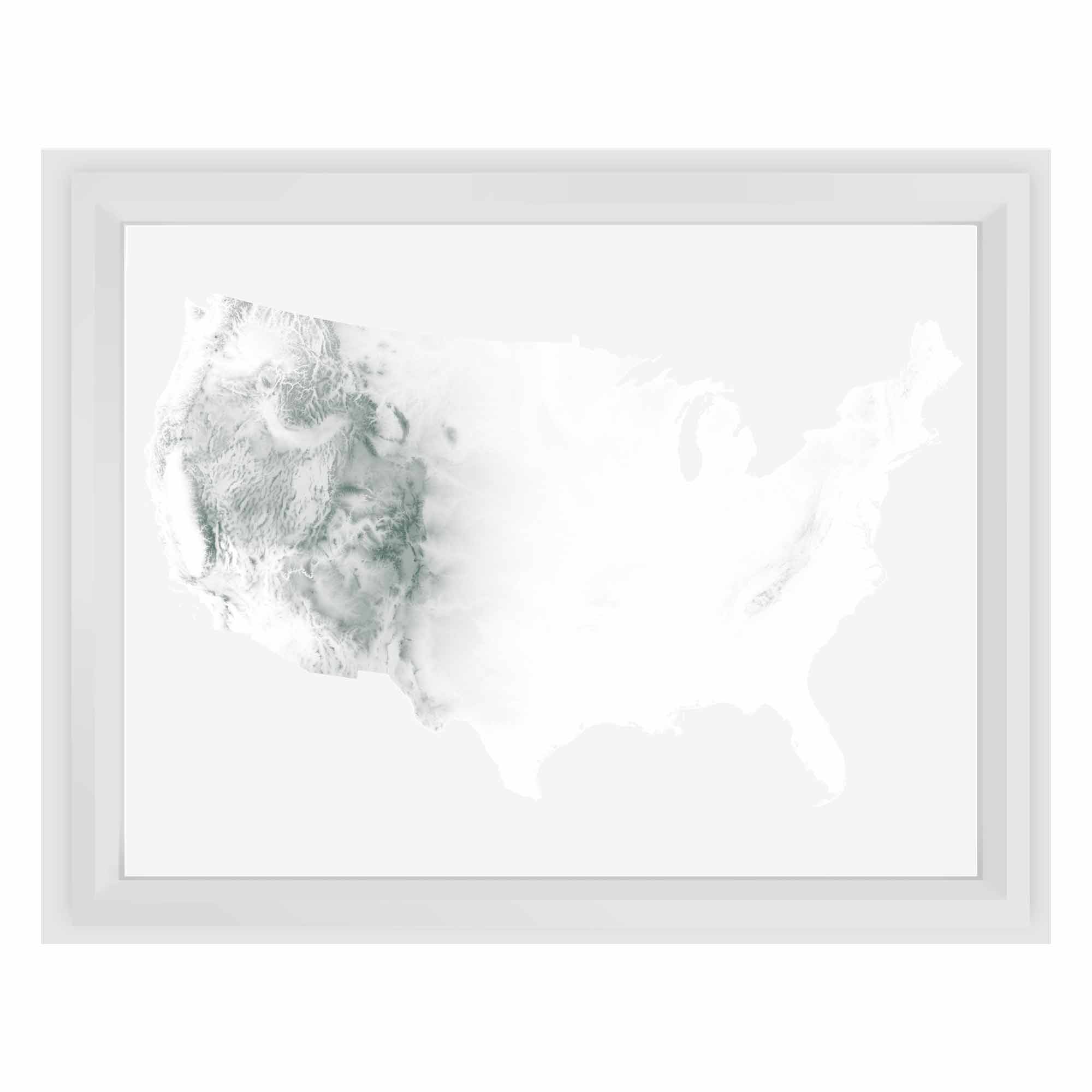 United States Modern Raised Relief - The Map Shop